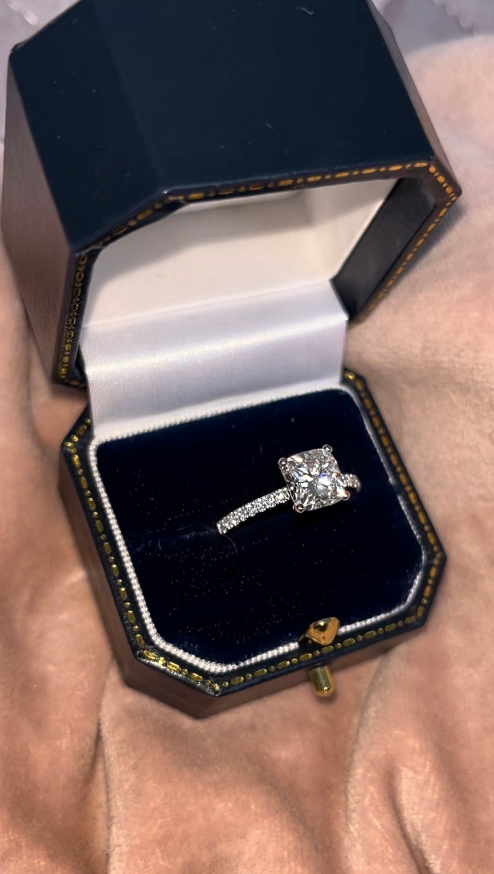 Platinum Cushion Cut 2 Carat Lab Diamond Ring – The Jewel Casket