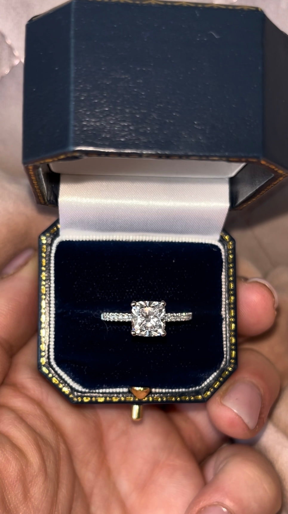 Platinum Cushion Cut 2 Carat Lab Diamond Ring – The Jewel Casket
